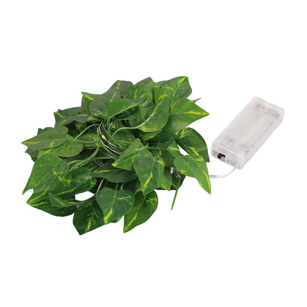 Искусственная гирлянда из плюща со светодиодными гирляндами, имитация лозы для украшения сада внутри и снаружи дома