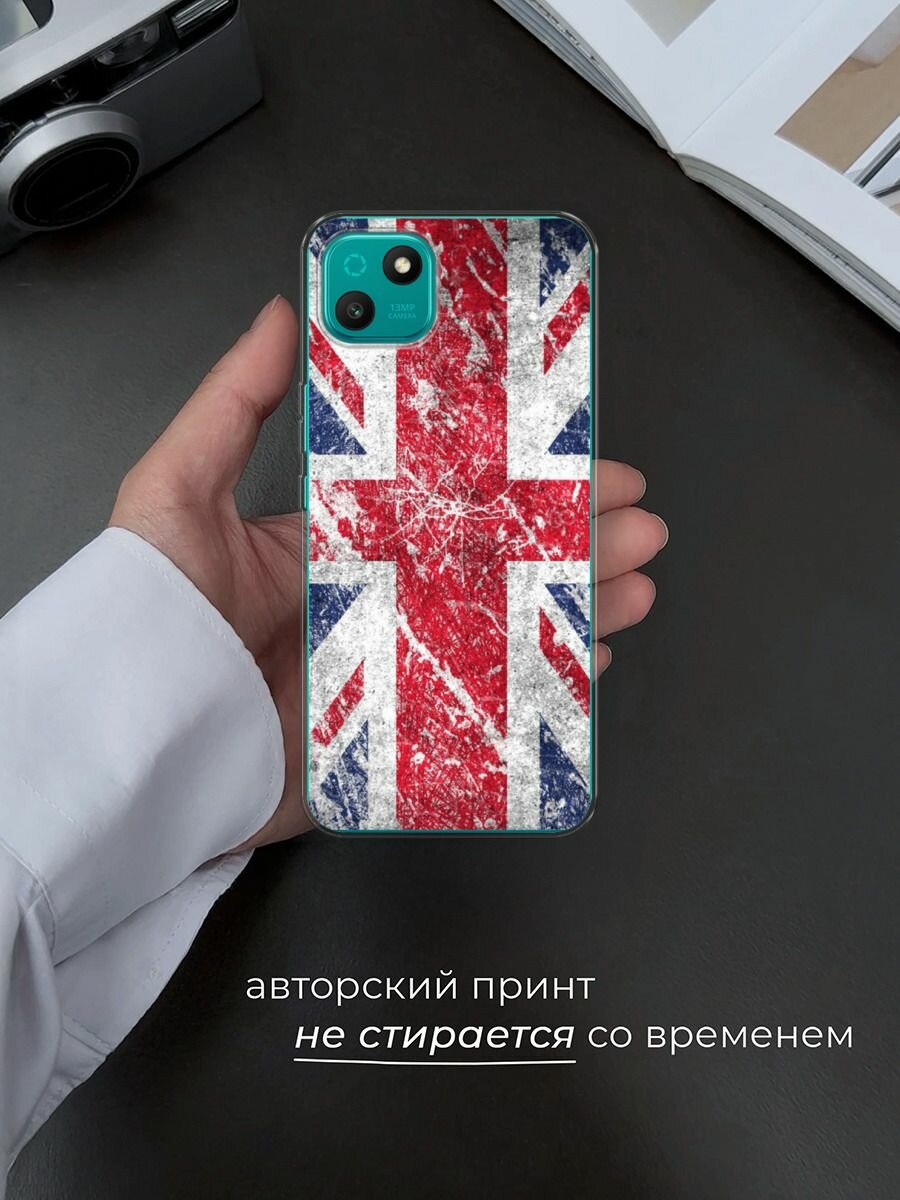 Силиконовый чехол на Wiko T10 / Вико Т10 с принтом "Флаг британский" — фото 1