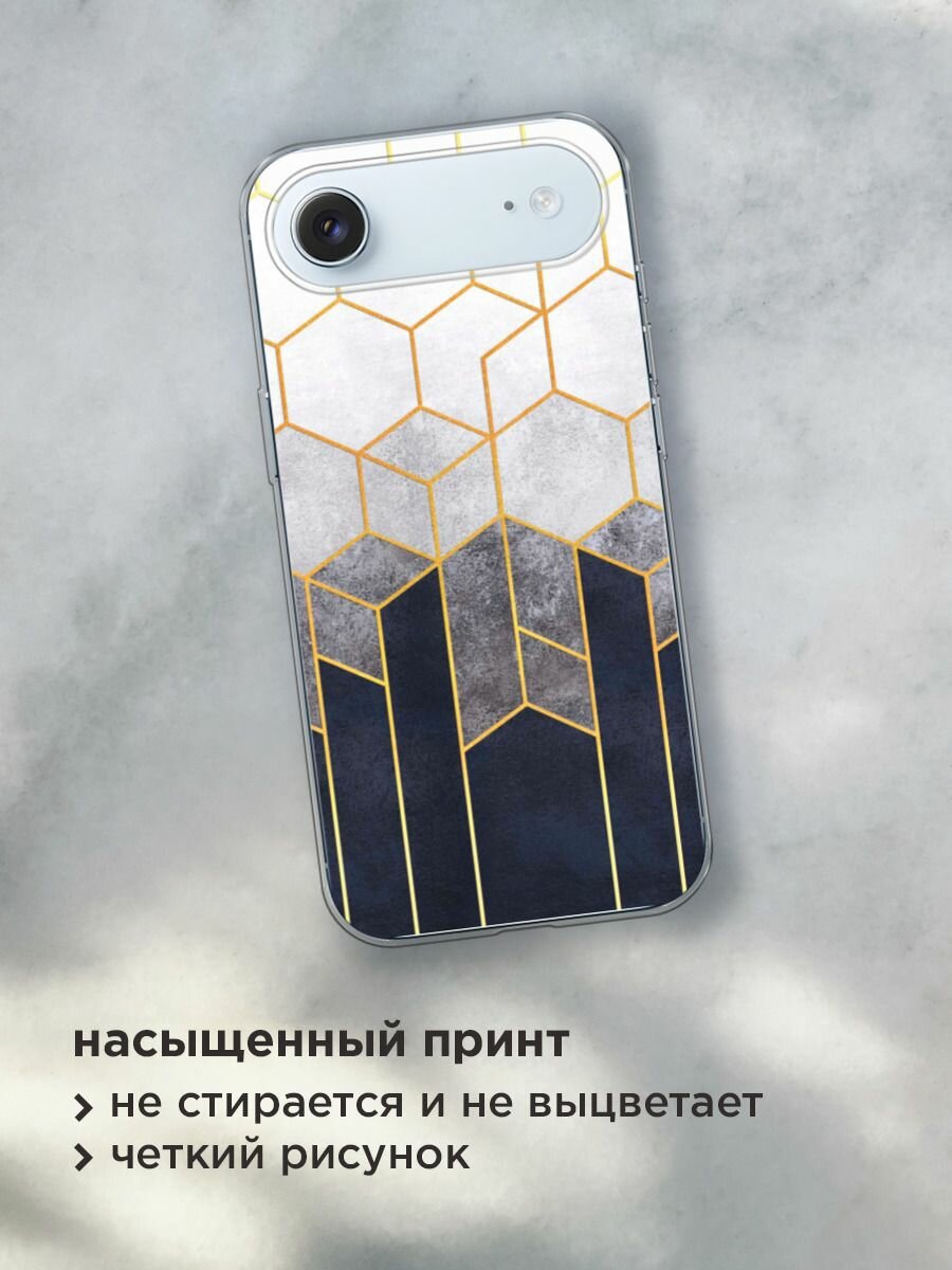 Чехол на Apple iPhone Air / Айфон Айр с принтом "Черно-белая мозаика" — фото 1