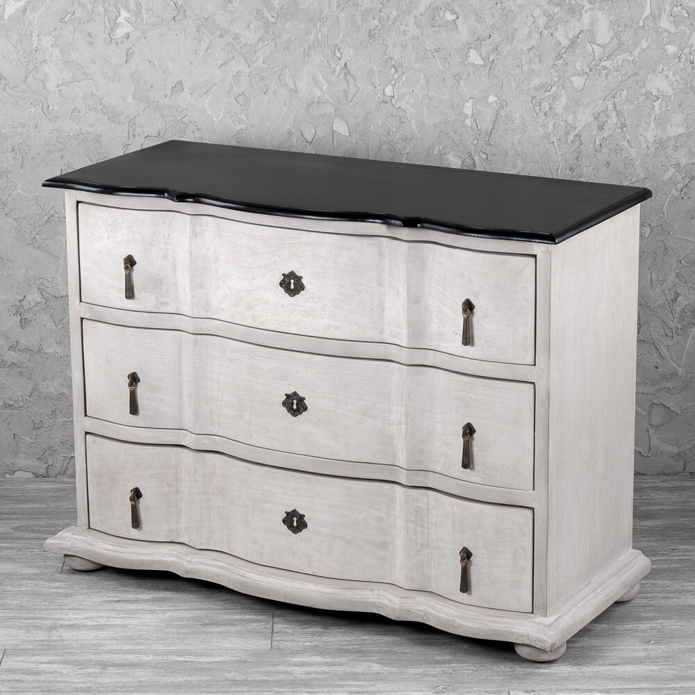 Комод из массива акации "Анжело", Decor of today, 106х46х80, белый