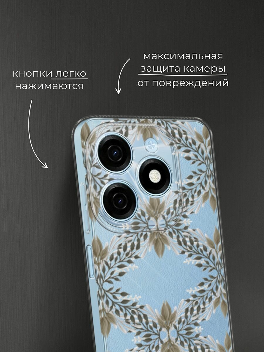 Чехол на Tecno Spark 20 / Текно Спарк 20 с принтом "Калейдоскоп цветов" — фото 1