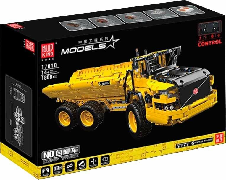 Конструктор Mould King 17010 Грузовик самосвал на радиоуправлении, 1888 деталей