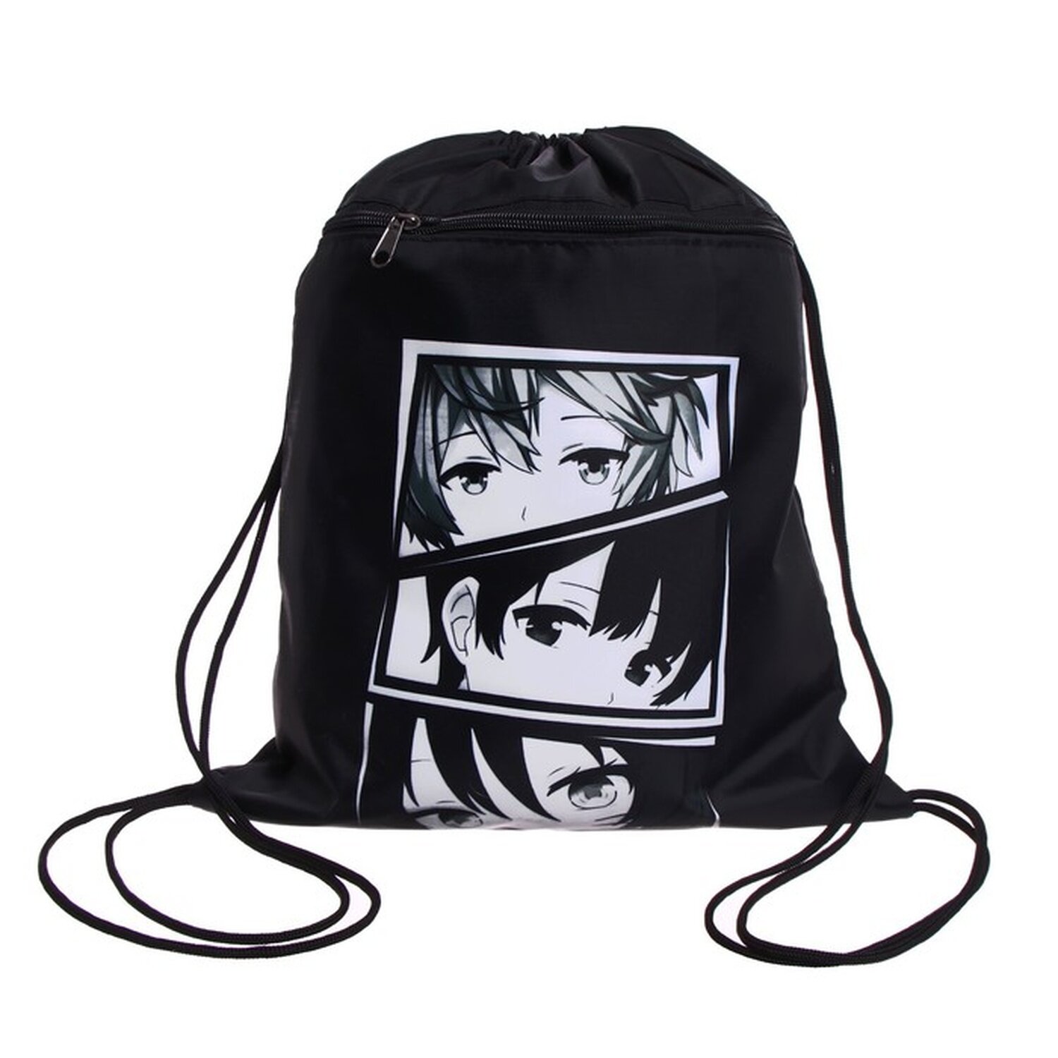 Мешок для обуви Calligrata "Аниме глаза" (с карманом) 42 х 34 см