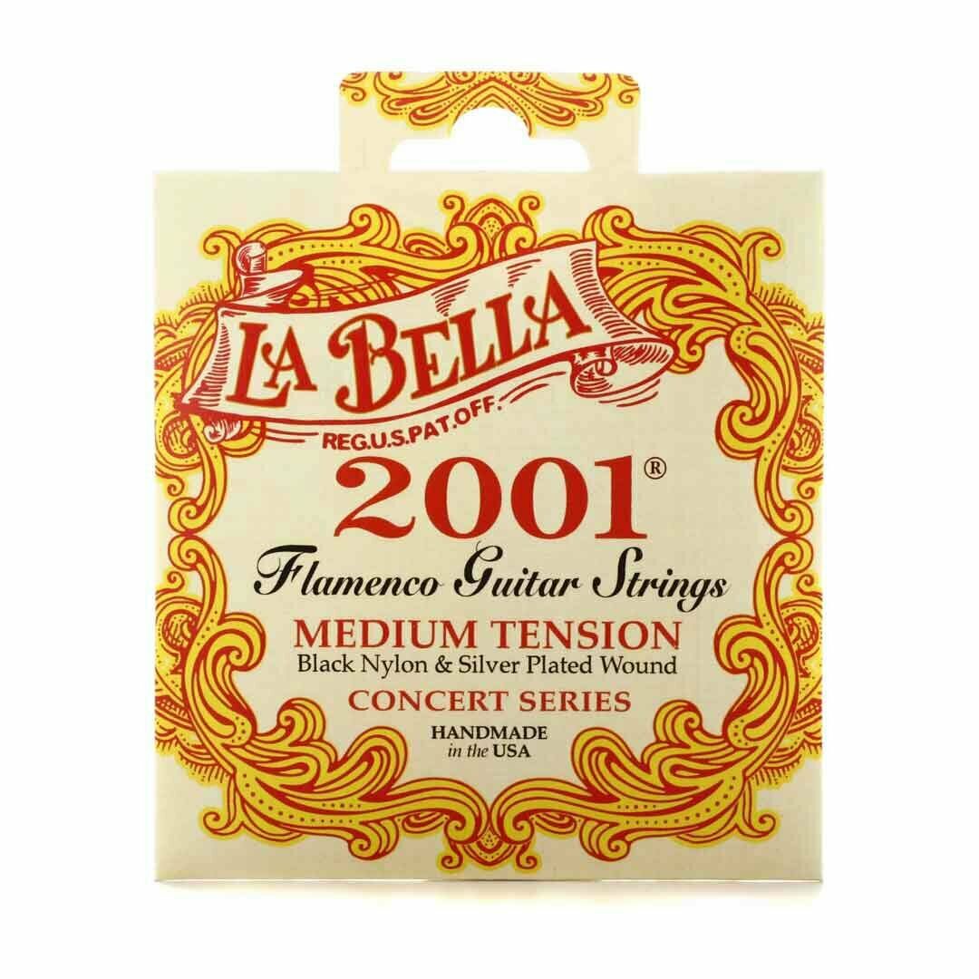 2001FM-Flamenco-Medium Комплект струн для фламенко гитары, среднее нат, посеребр, La Bella
