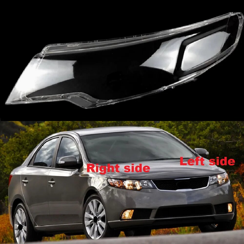 Крышка автомобильной фары для Kia Cerato/Forte 2009 2010 2011 2012, пластиковая 2PCS Left and Right