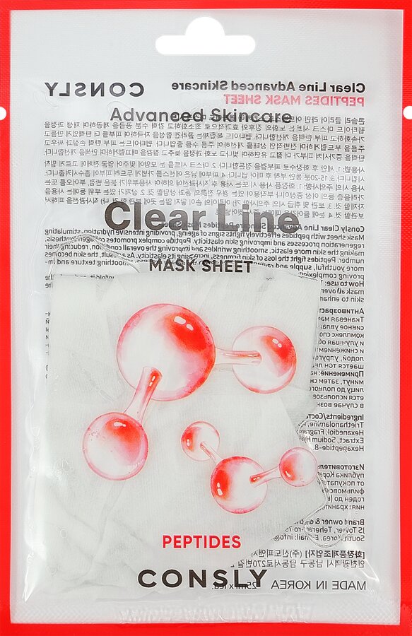 Маска тканевая для лица CONSLY Антивозрастная с пептидами, 25мл