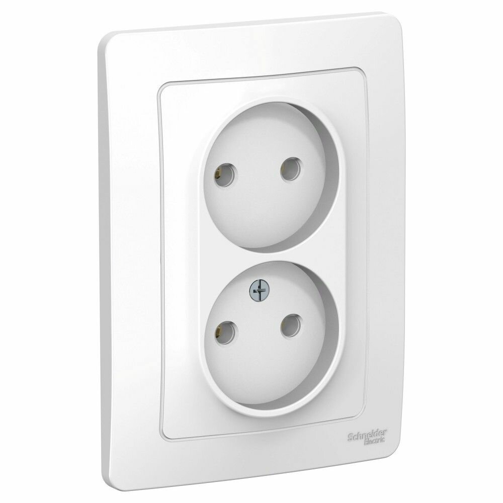 Розетка Бланка белый скрытая 2-мест IP20