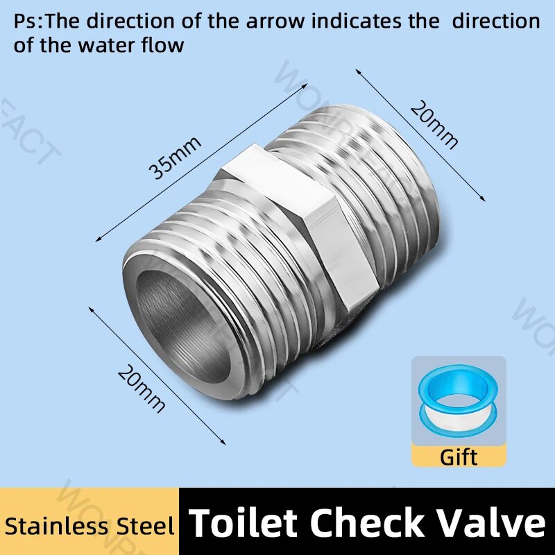 Односторонний обратный клапан Wonrefact для унитаза Steel B1