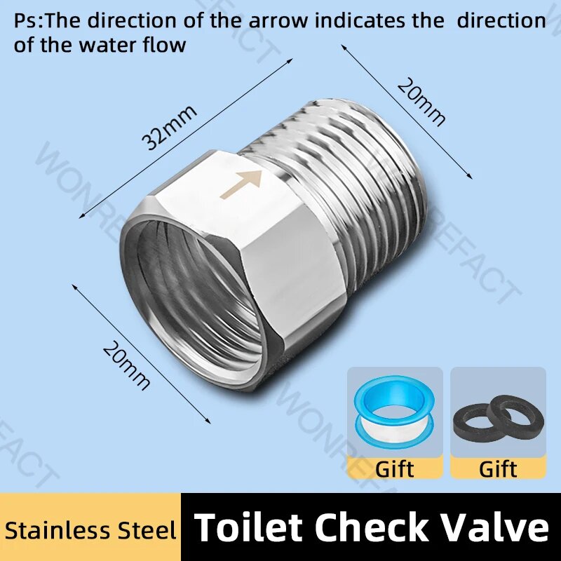 Односторонний обратный клапан Wonrefact для унитаза Steel B1