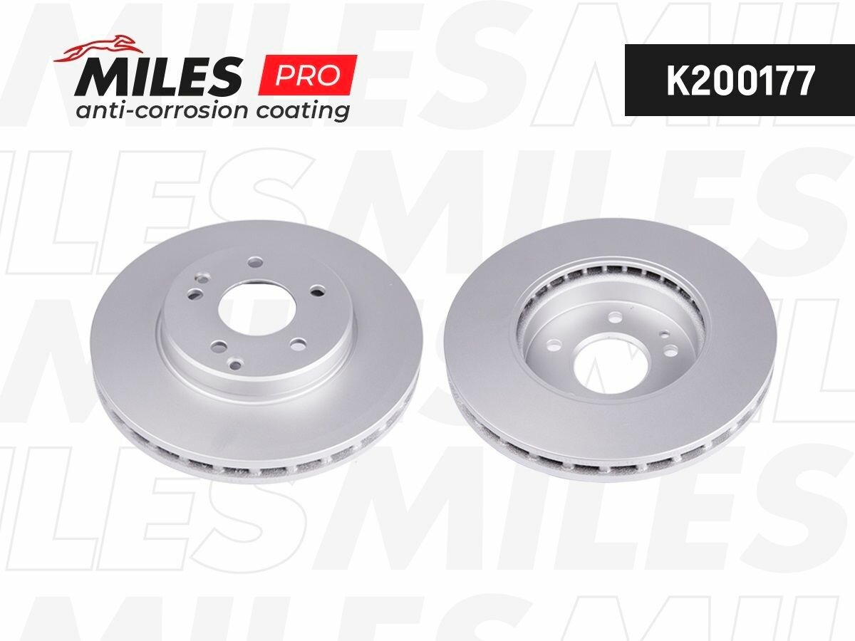 MILES Диск тормозной (серия PRO с антикоррозионным покрытием) MERCEDES W202/ W203/ W210/ R170 2.0-3.0 передний вентилируемый K200177