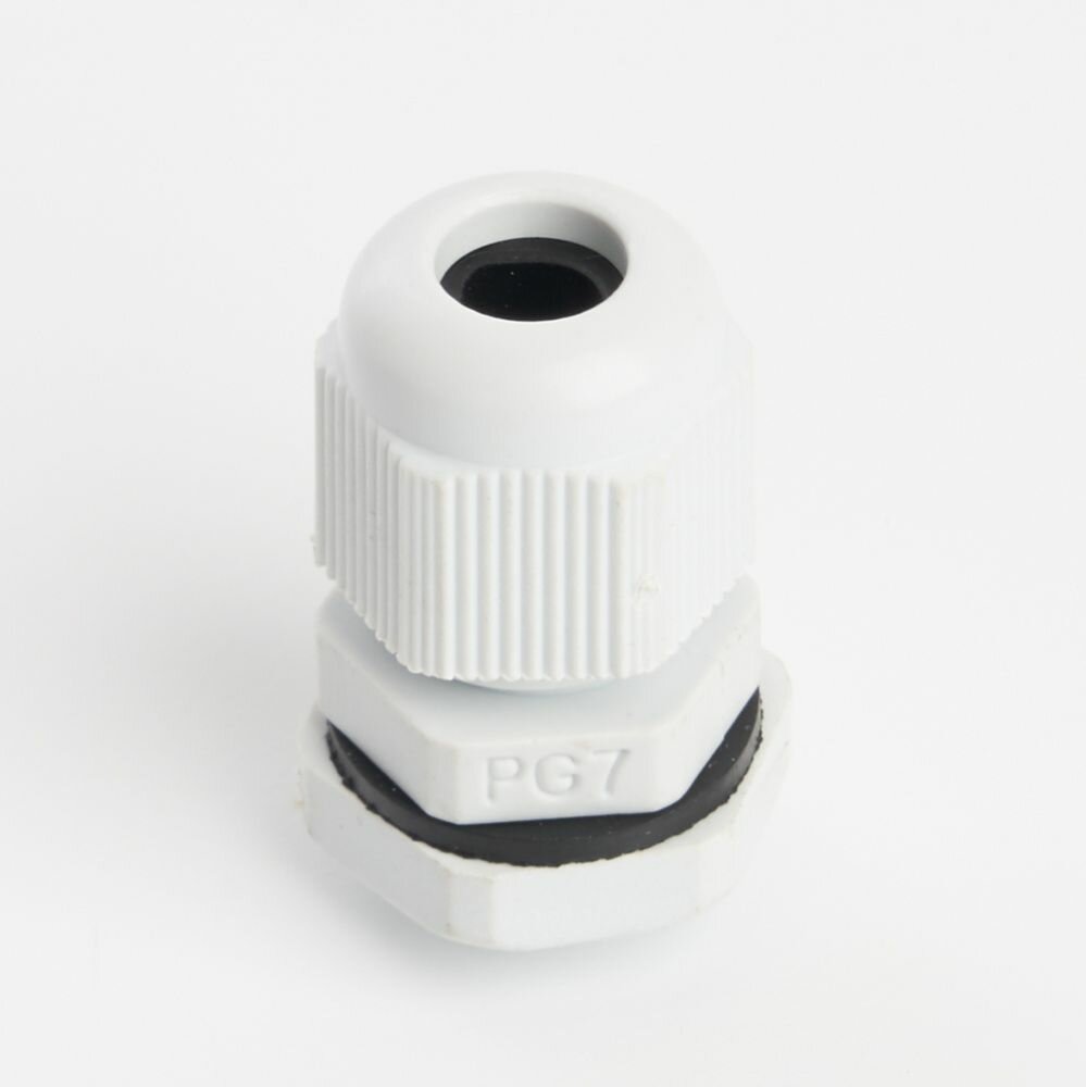 Набор 30 штук Сальник STEKKER PG7 диаметр проводника 3-6,5 мм IP54, серый