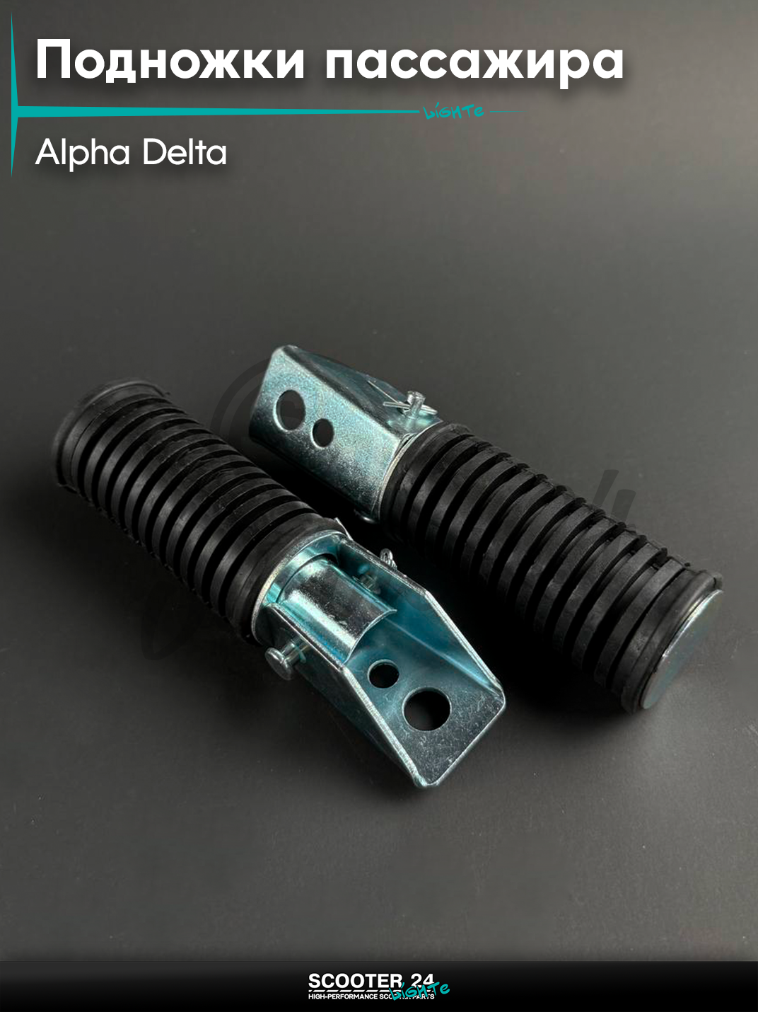 Подножки пассажира в сборе на мопед и мотоцикл DELTA ALPHA / Дельта Альфа