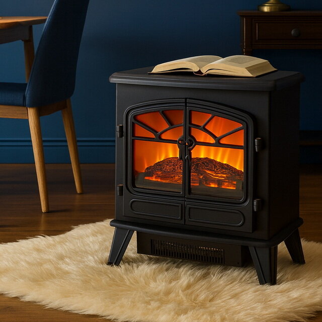 Электрический камин с обогревом Windbrook 56*51 см, диммер, Kaemingk, 483568