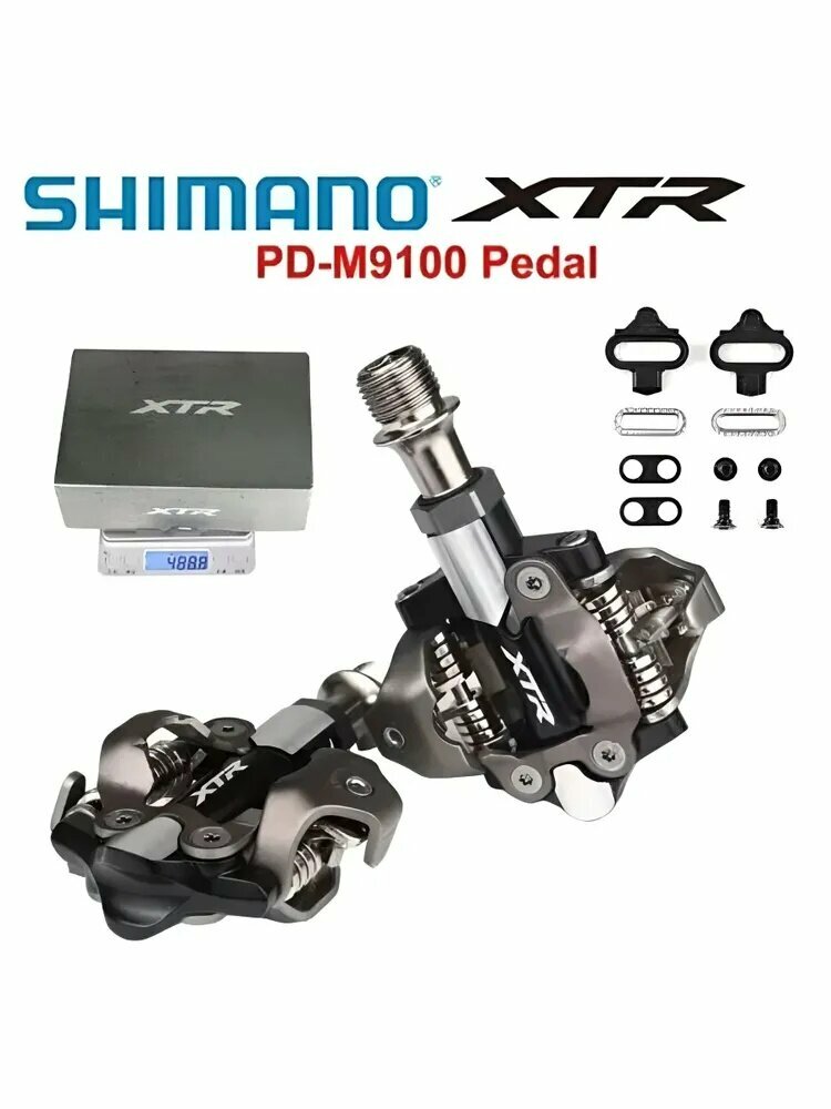 Педали для горного/дорожного велосипеда SHIMANO PD M9100 DEORE XT оригинальные велосипедные педали