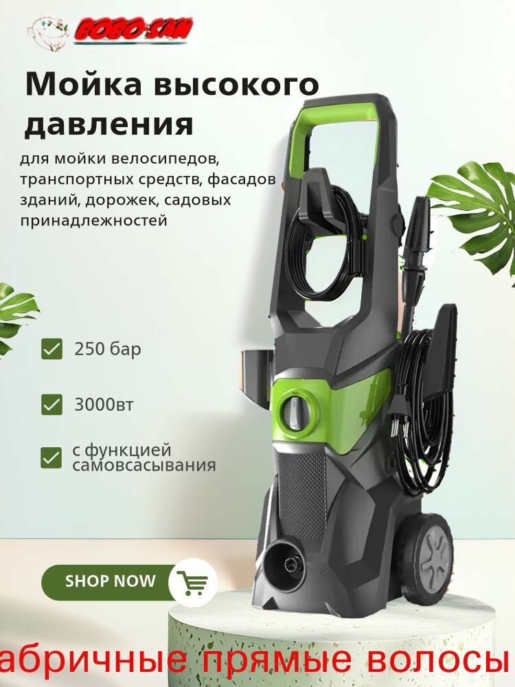 Мойка высокого давления (250 бар, 3000 Вт, с функцией самовсасывания)