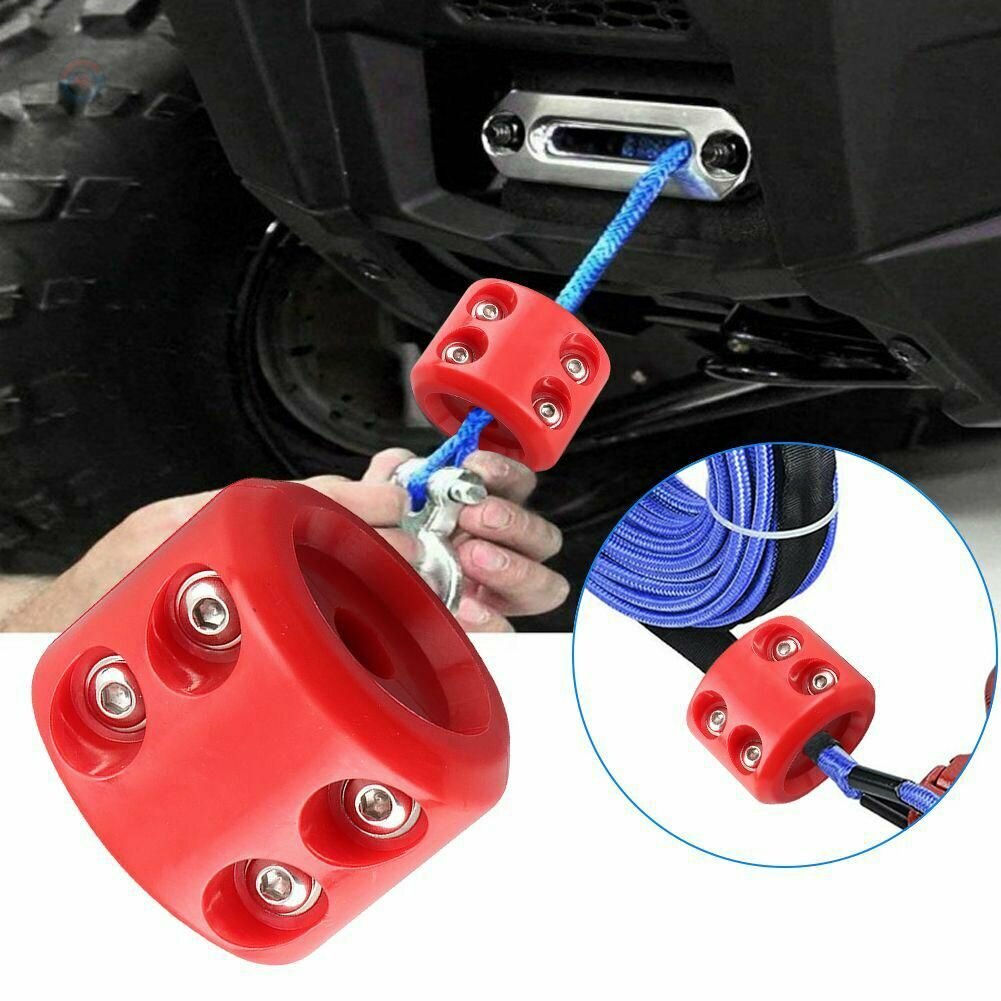 Буксировочные крюки для лебедок с защитой троса, резина и сталь, универсальные для грузовиков, ATV, UTV, прицепов