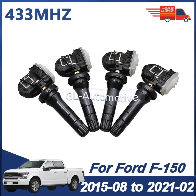 4 шт. датчик TPMS EV6T-1A180-CB датчик контроля давления в шинах для Ford F-150 2015-2021 EV6T-1A180-CD 433 МГц