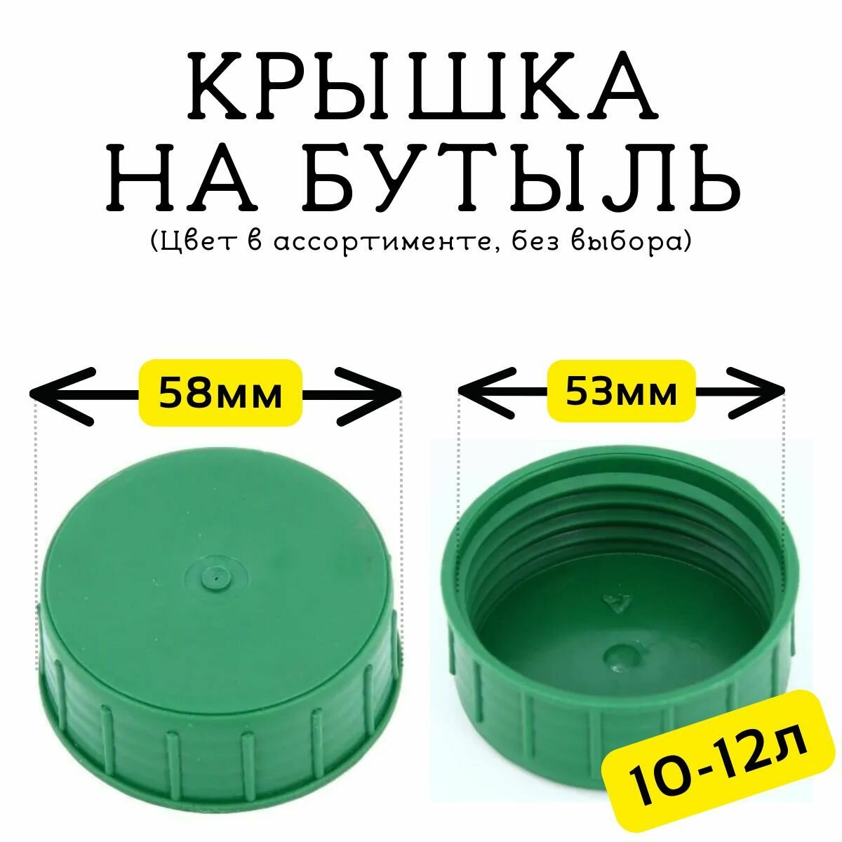 Крышка для бутылей, резьбовая, пластик, для советских и современных бутылей 10-20 литров