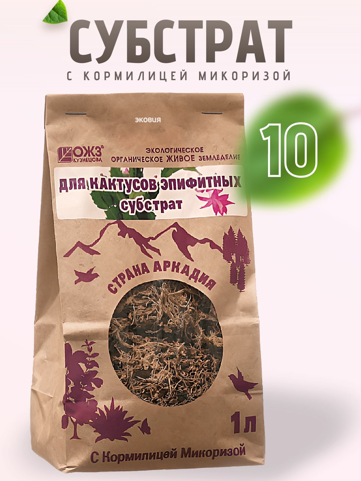 Субстрат с кормилицей для кактусов 10 шт