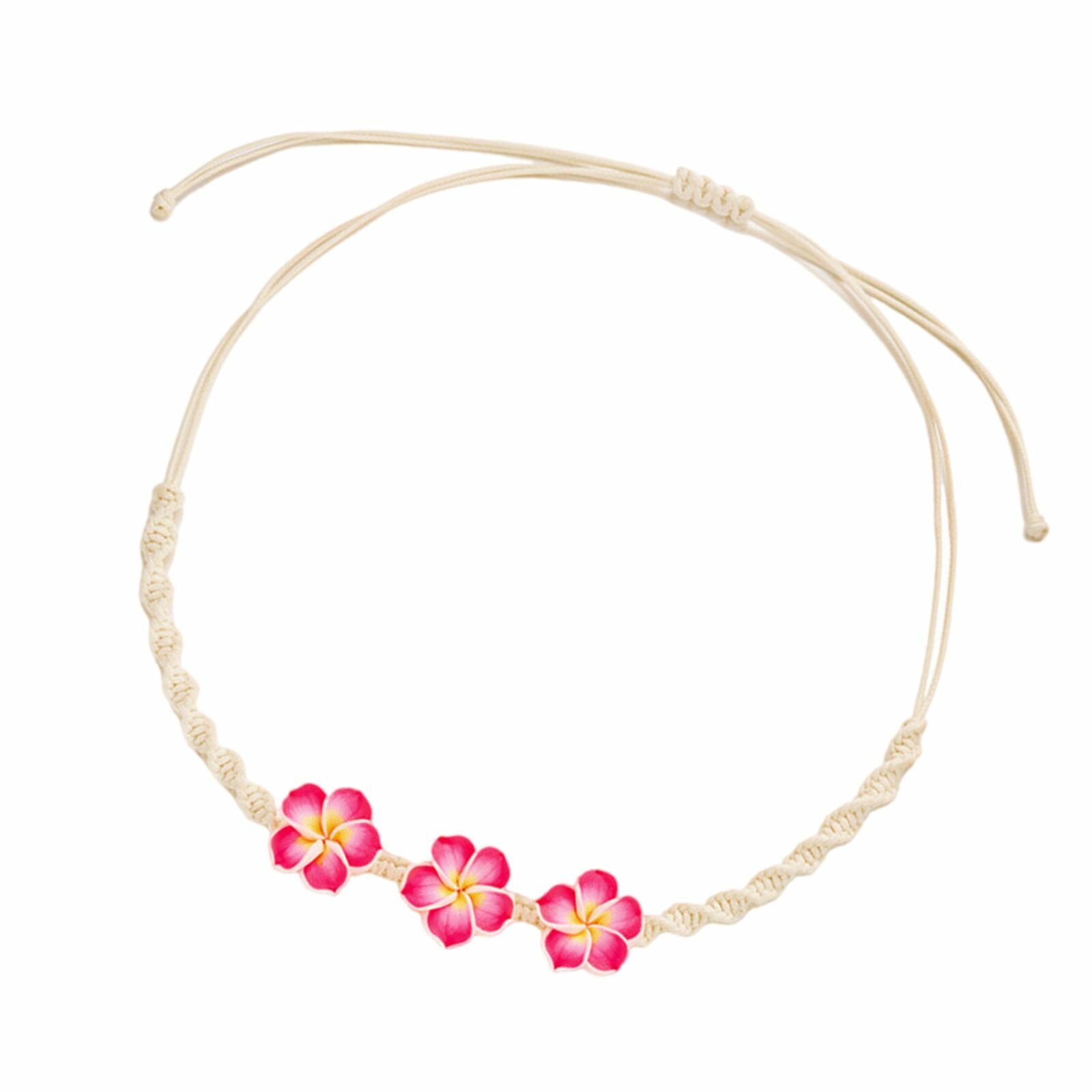 Вдохновленное Гавайями керамическое цветочное ожерелье плетеный дизайн для вечеринок и повседневного стиля