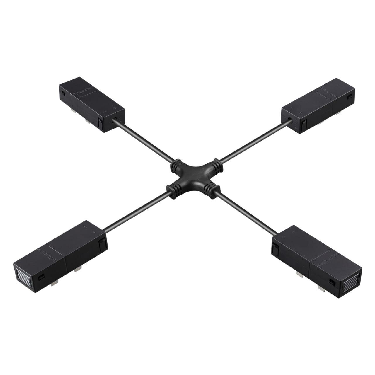 NOVOTECH 135315 PORT NT25 206 черный Гибкий токопроводящий соединитель "X" IP20 90-240V VECTOR