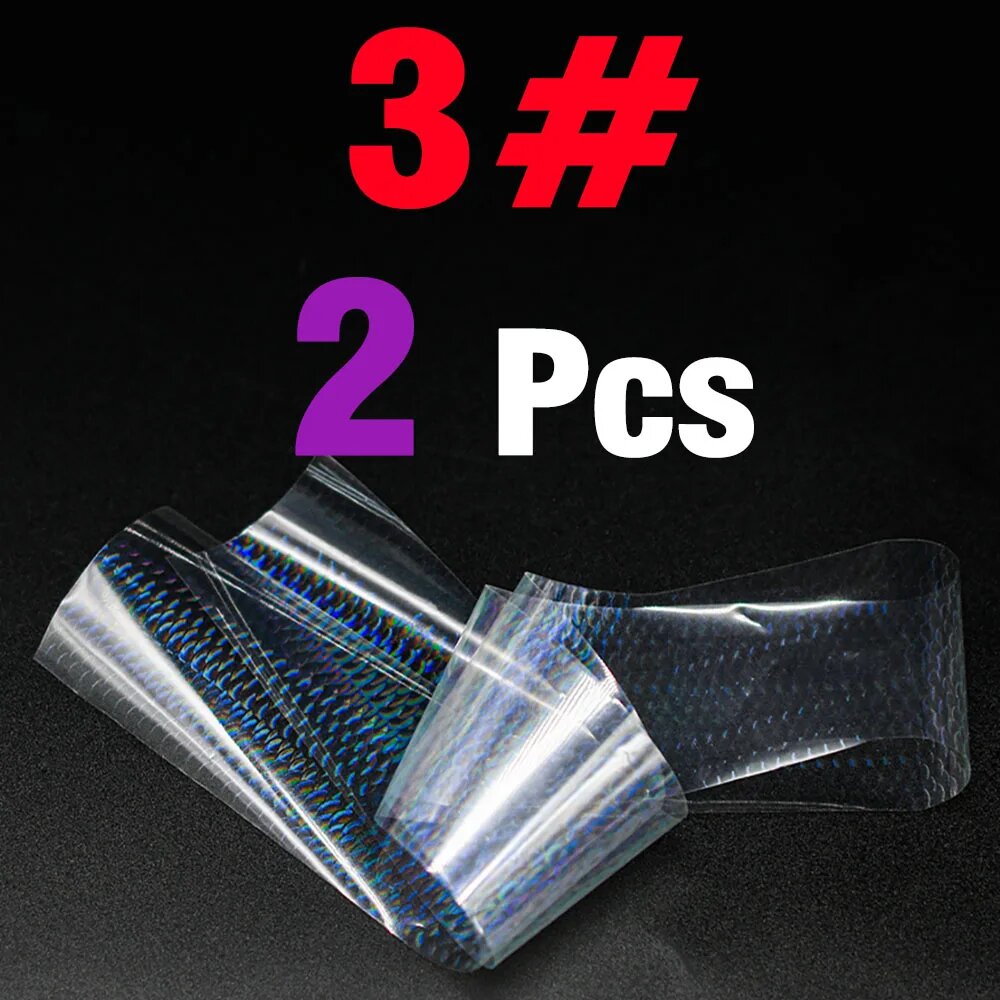 MNFT 2Pcs Colorful Hot Stamping Foil For Fishing Lure Jigs Baits Spoon Paper 4*50cm