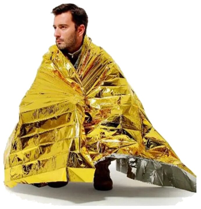 Спасательное одеяло-покрывало (термоодеяло автомобильное туристическое)3шт