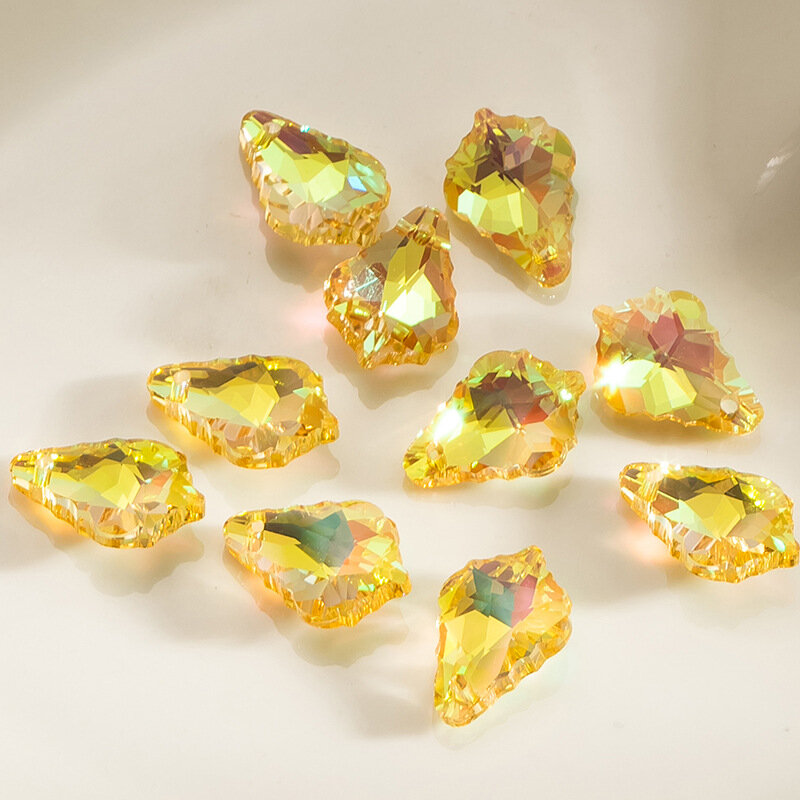 12/упак. Кленовый лист имитация кристалла кулон аксессуары DIY аксессуары из бисера ожерелье кулон ювелирные аксессуары