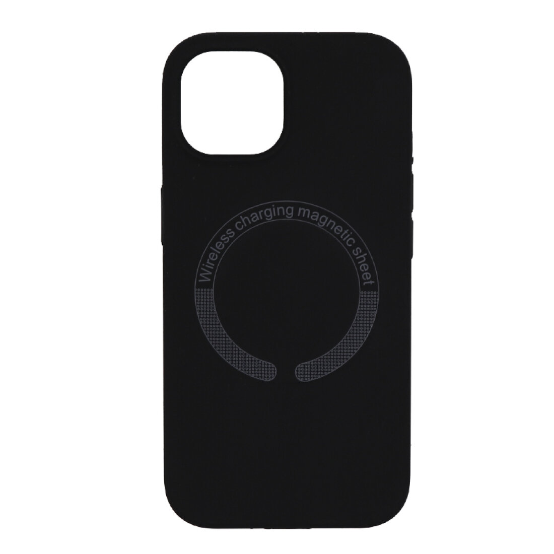 Чехол-накладка для iPhone 15 Plus, Silicon Case, магнитный (MagSafe), без лого, X-CASE, черный