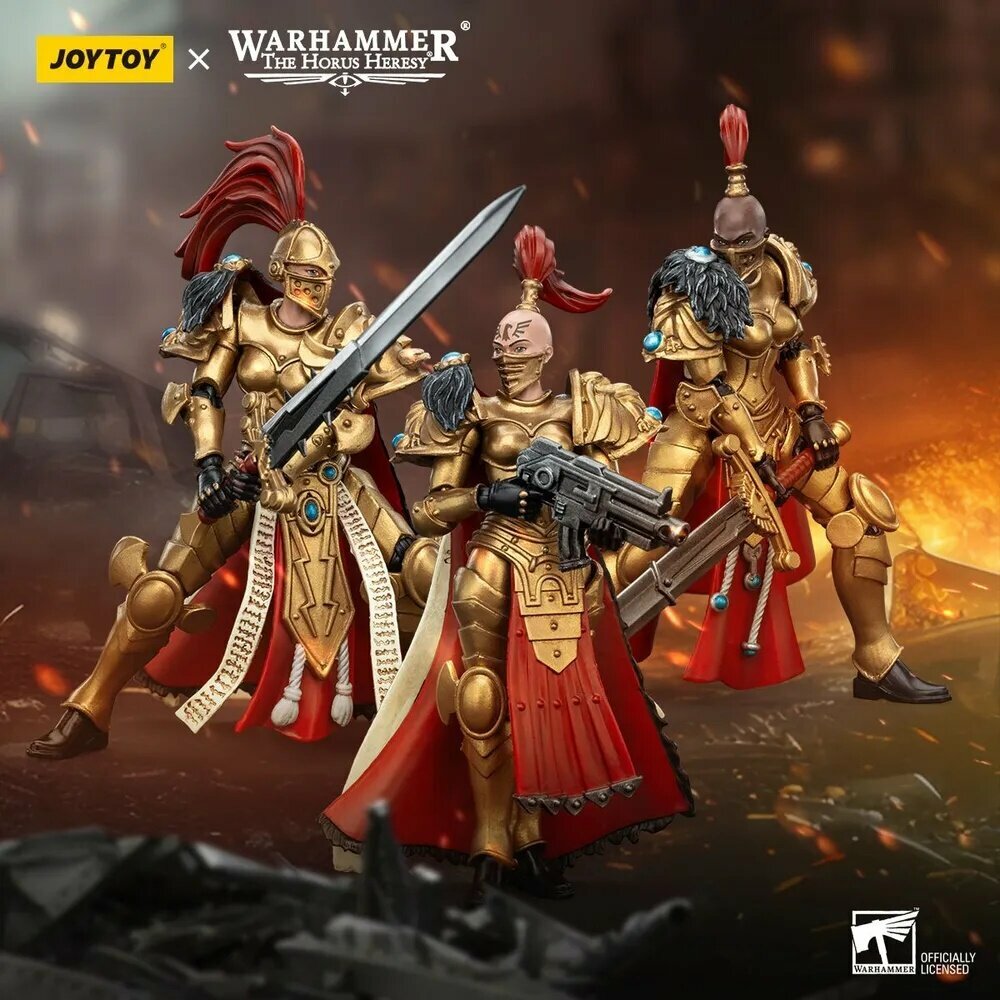Аниме фигурки Warhammer The Horus Heresy JOYTOY 1/18 Sisters of Silence White Falcons Vigilator Cadre 3PCS Подарок модели