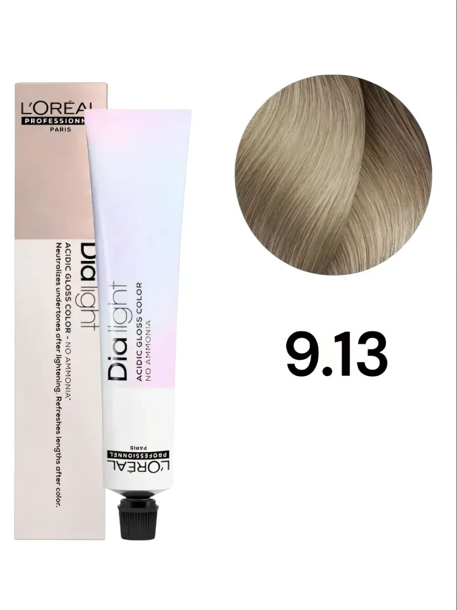 Краска для волос L'Oreal Professionnel DIA Light Acidic Gloss Color No Ammonia, Полуперманентный краситель-блеск, 9.13