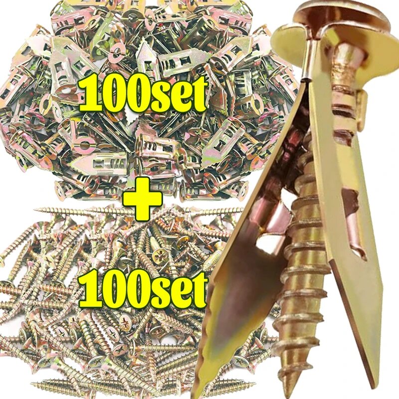 Марганцевые анкеры для гипсокартона 12*30 мм, набор из 10/20/30/50/100/200 штук 50set