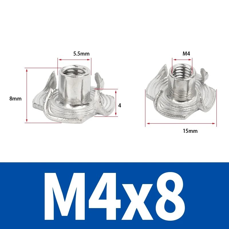 Гайки М4 М5 М6 М8 М10 из нержавеющей стали 304 M4x8mm-10pcs