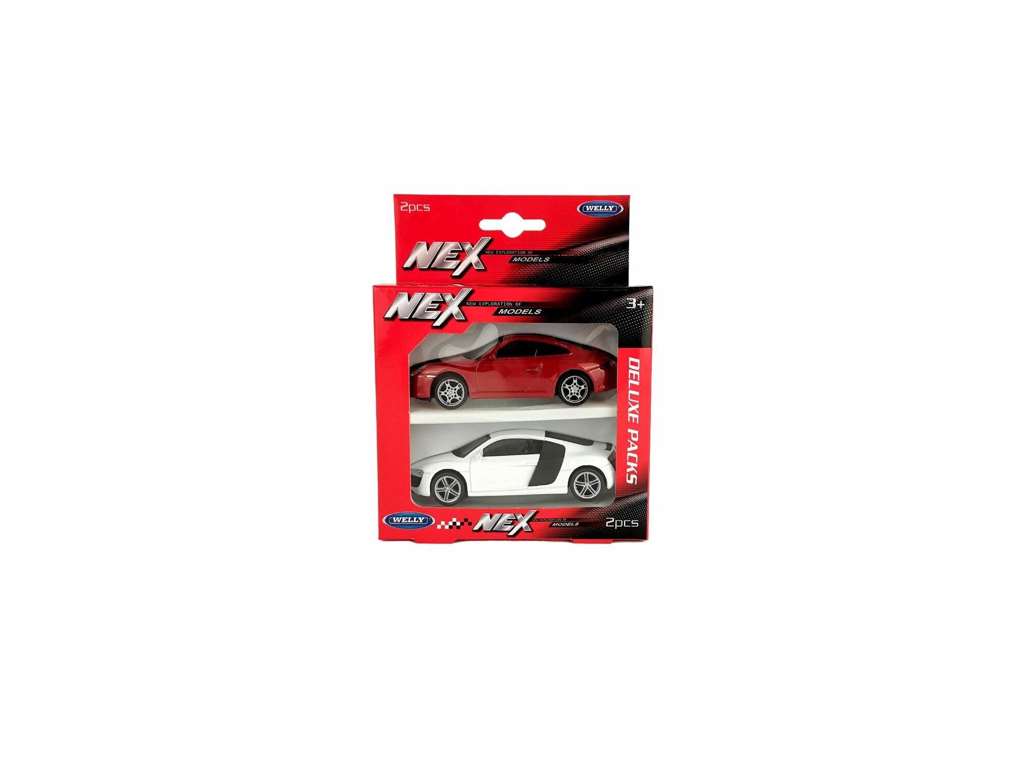 Набор машин 1:43, Porsche 911 Carrera S и Audi R8 Coupe, 2 шт. WELLY