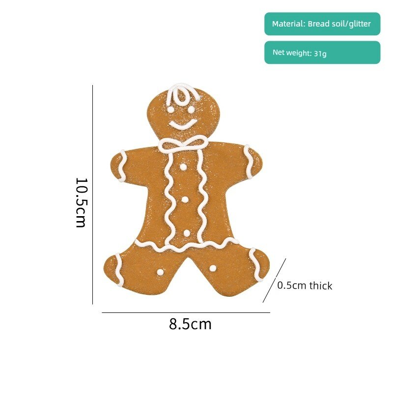 Новогодние украшения: глиняный пряничный человечек, домик, снежинка, колокольчик, подвеска из мягкой глины, елочный