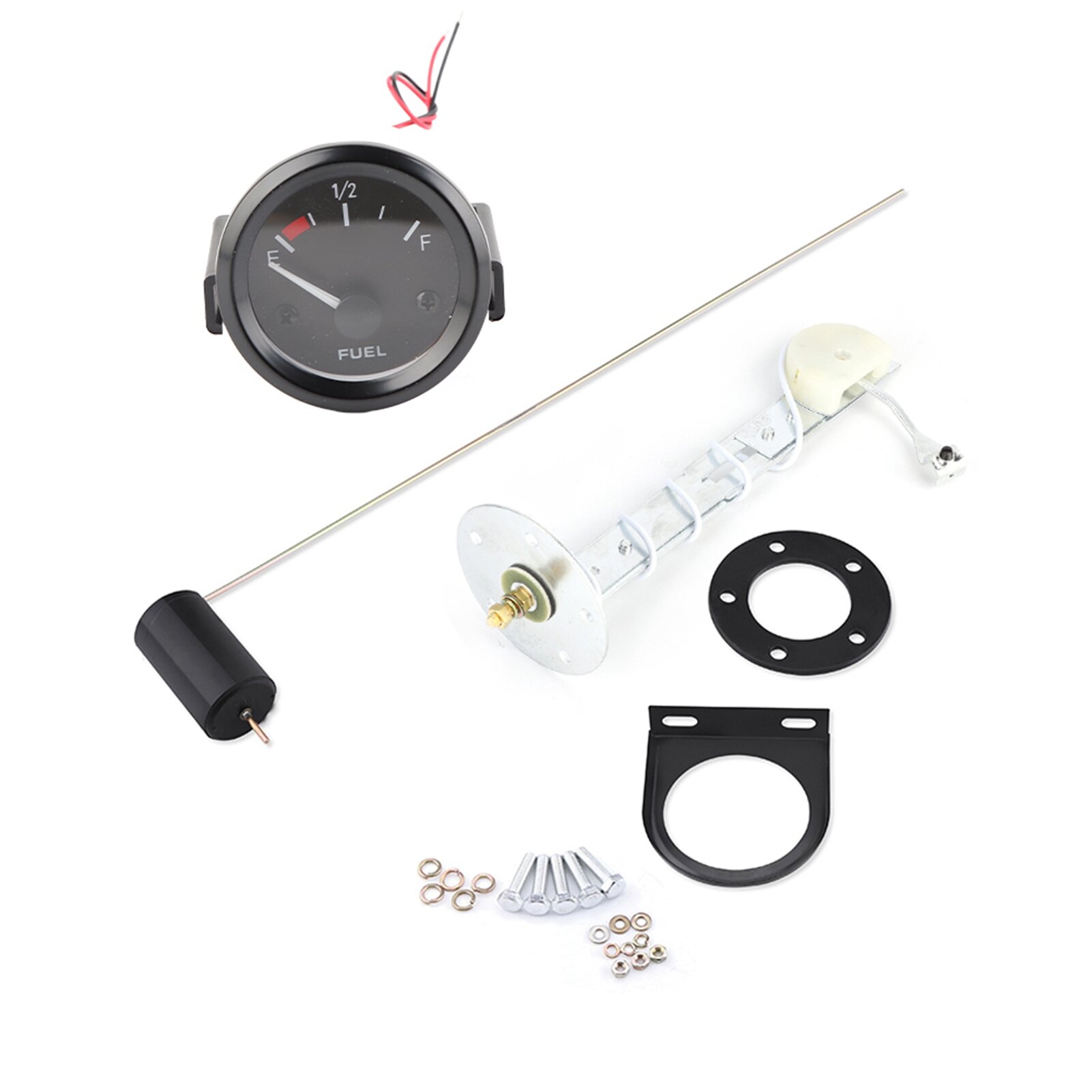 Универсальный автомобильный указатель уровня топлива 52 мм, цифровой светодиодный дальномер E-1/2-F с точным датчиком топлива для транспортных средств