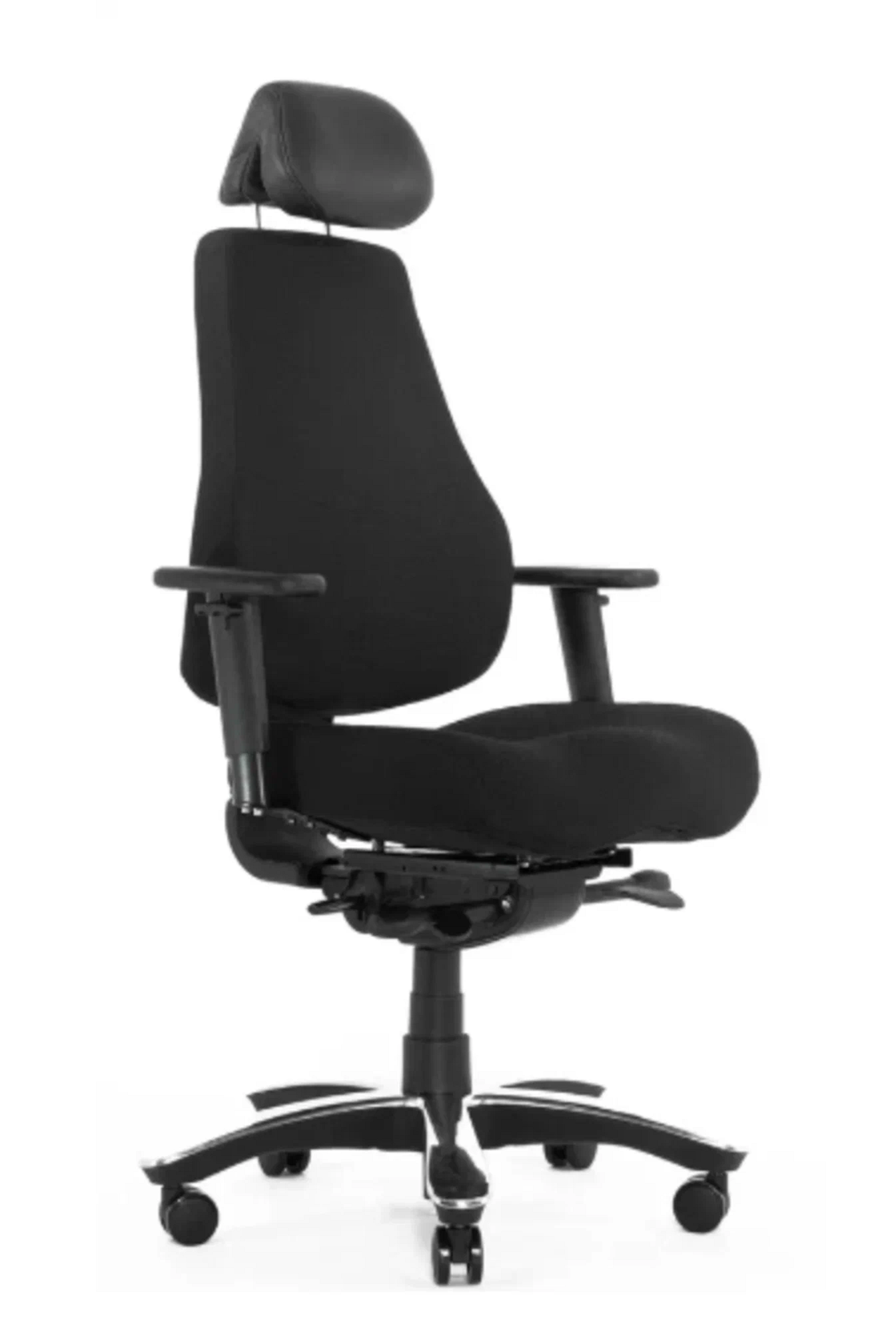 Кресло FALTO DISPATCHER ORTO (наклон сиденья, анатомичная форма, ткань, черный)