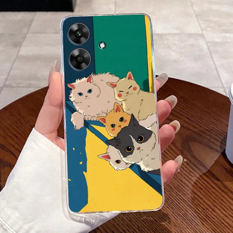 Чехол Realme Note 60 с котами, TPU-TPU429