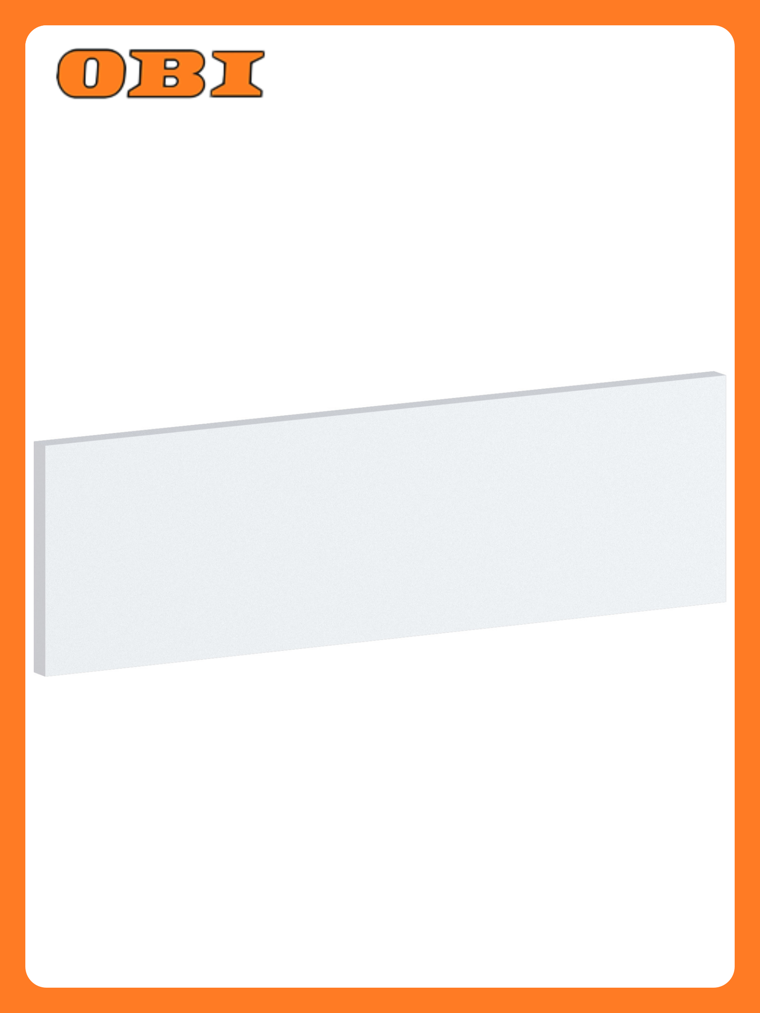 Боковой цоколь "Оливер" столплит, ЛДСП, белый, 50,5 см x 15 см