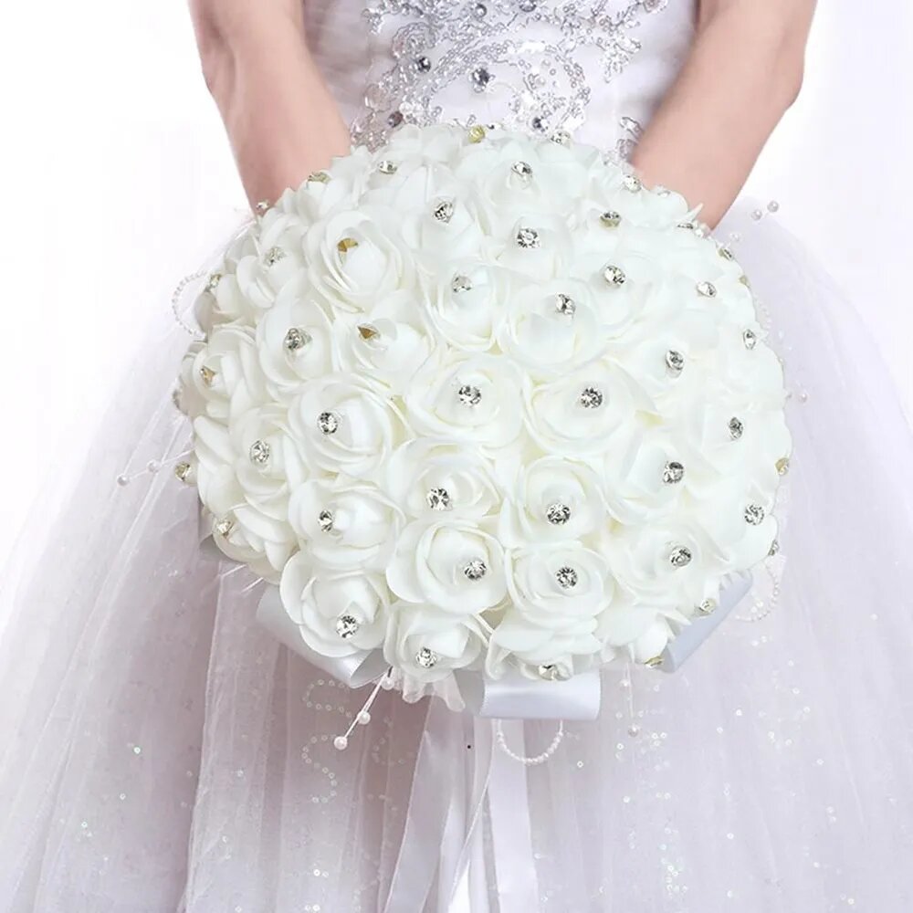 Свадебный букет, букет невесты, белый