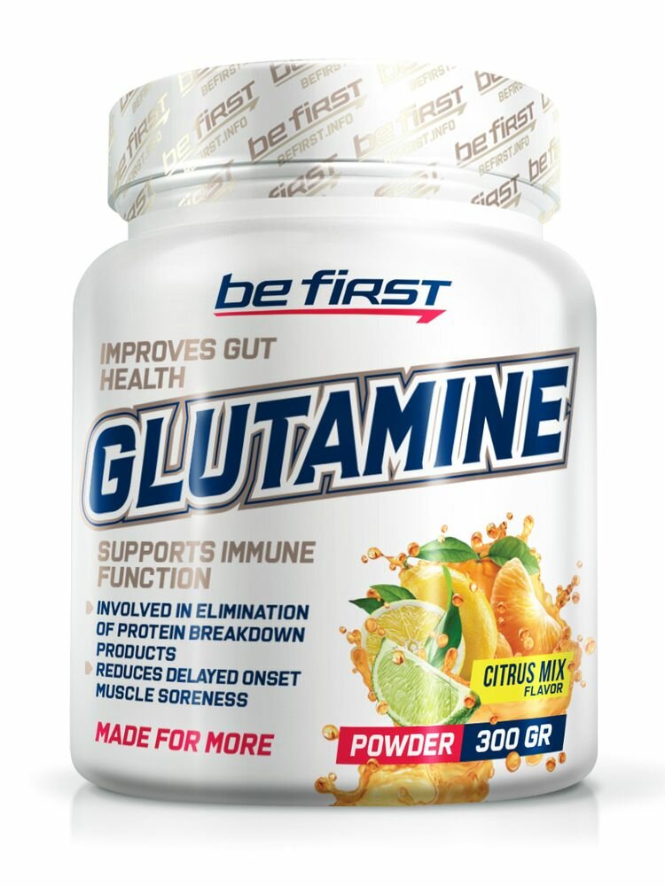 Be First Glutamine powder 300 г Цитрусовый микс