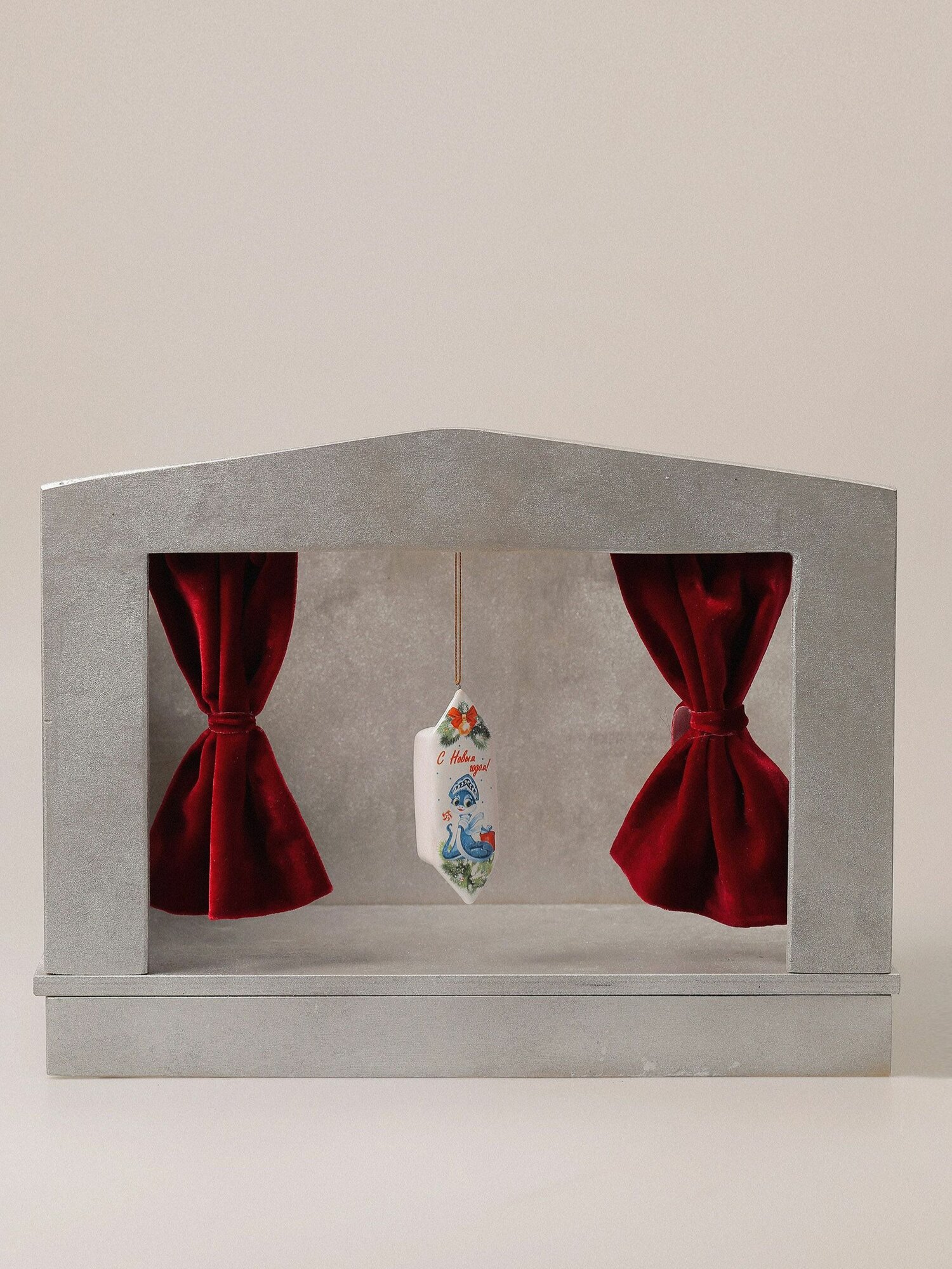 Елочная игрушка Мастерская майолики "синяя змея", керамика, 200 г