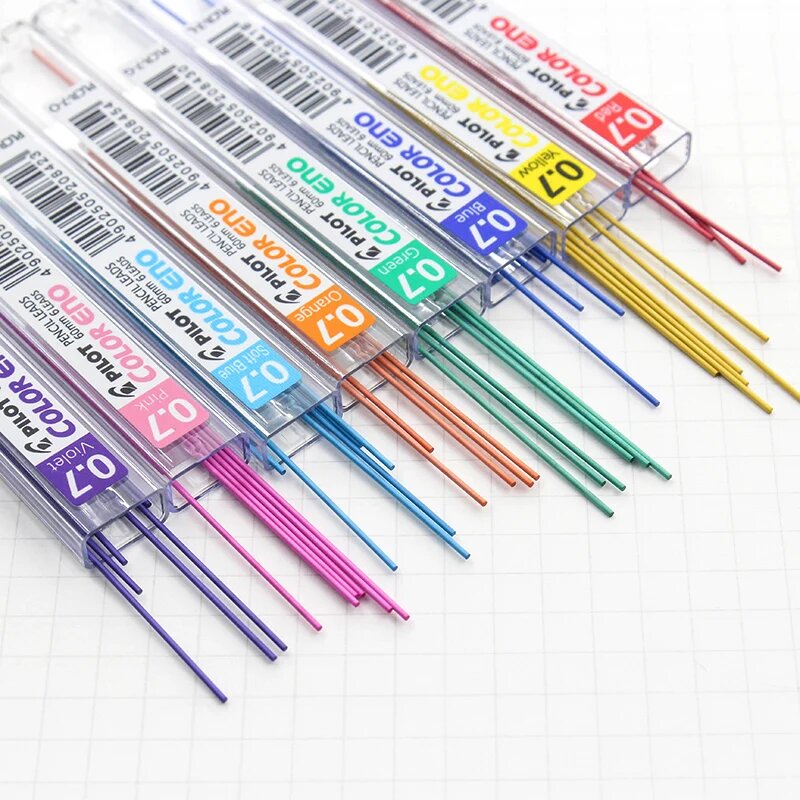 Механические карандаши Pilot HCR-197 0,7 мм набор из 8 шт. 8pcs boxs refill