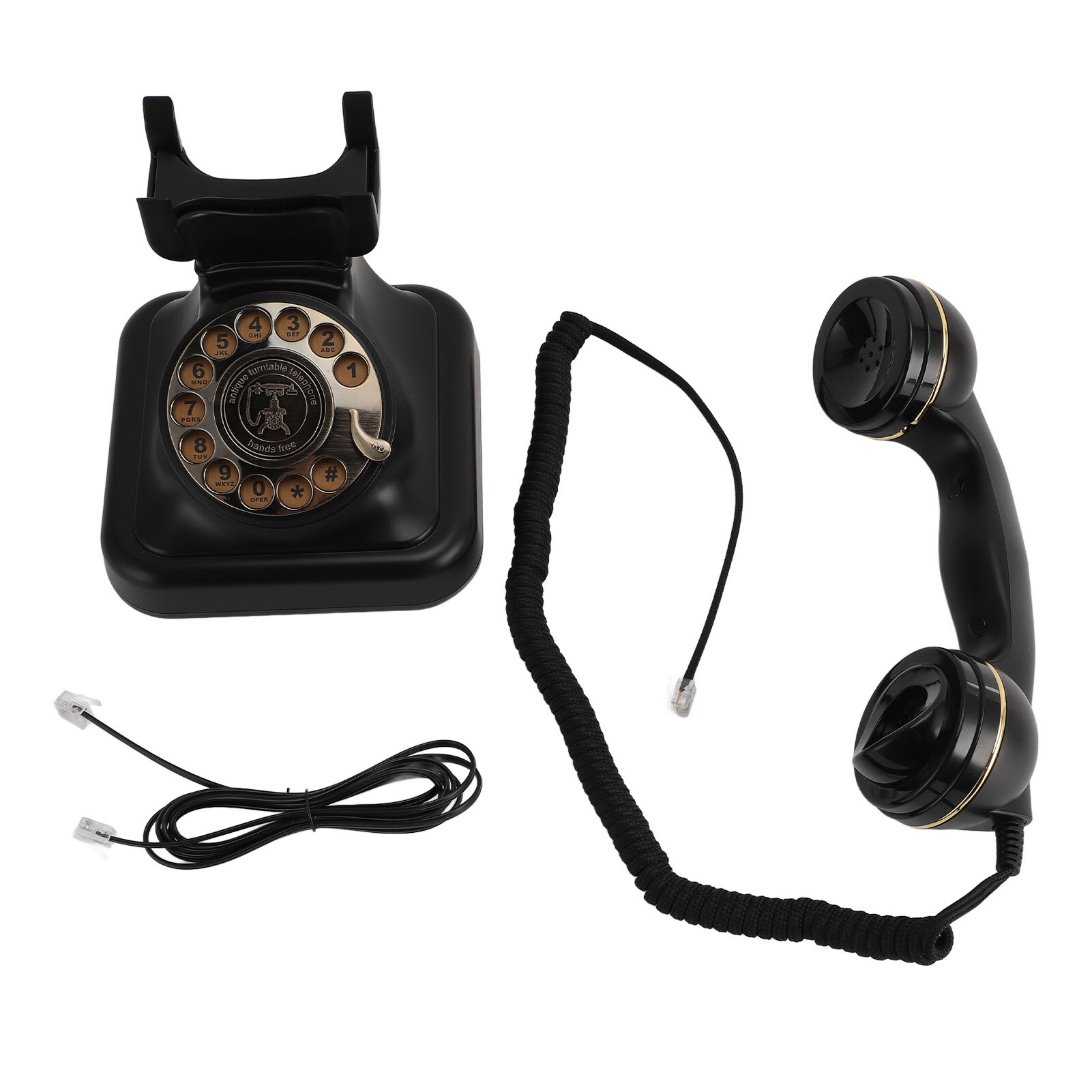 Ретро стационарный телефон, классический дисковый проводной телефон с функцией повторного набора номера, механический рингтон, старомодный дизайн