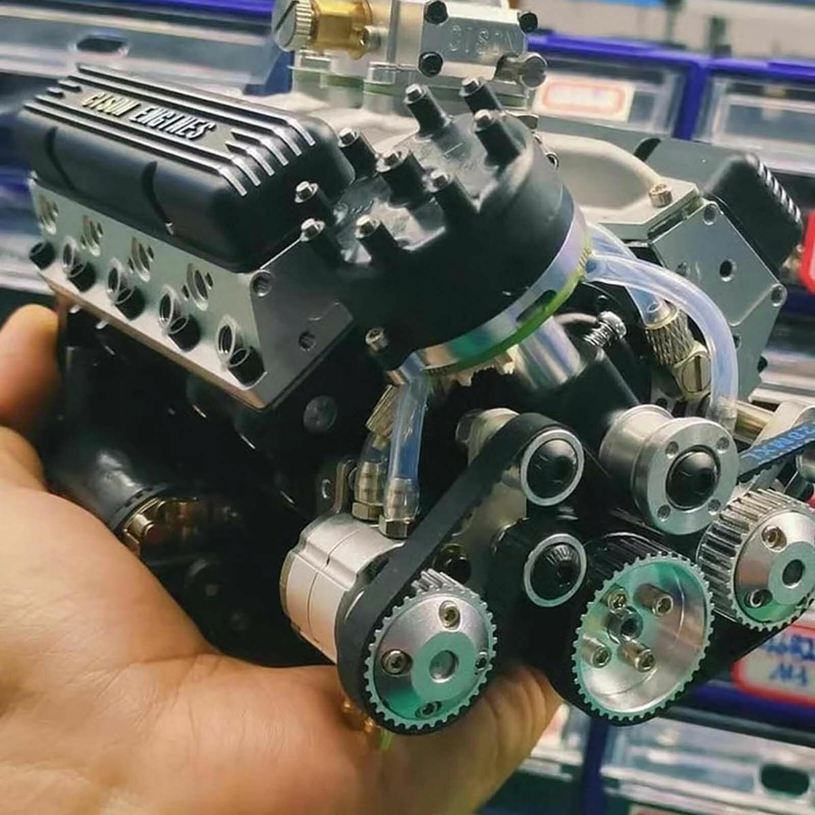 Бензиновый двигатель OHV V8 (1/6 масштаб) 44 см - Детальный конструктор для моделизма