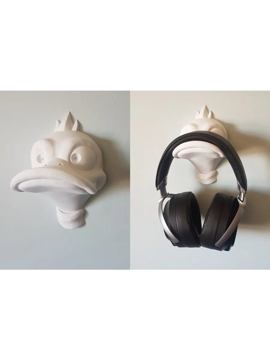 Держатель наушников в виде утки, стильный декор для рабочего стола