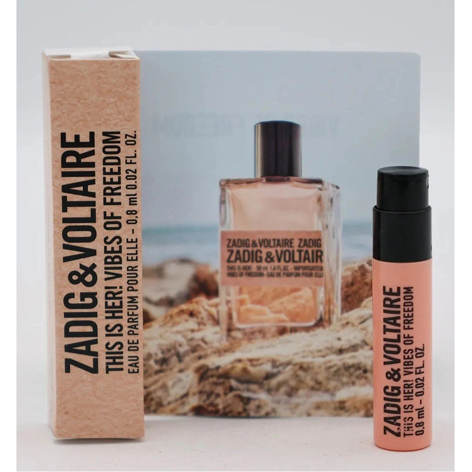 Парфюмерная вода Zadig And Voltaire This Is Her Vibes Of Freedom миниатюра 0.8 мл / Пробник духов Задиг И Вольтер Зис Ис Хер Вайбс Оф Фридом