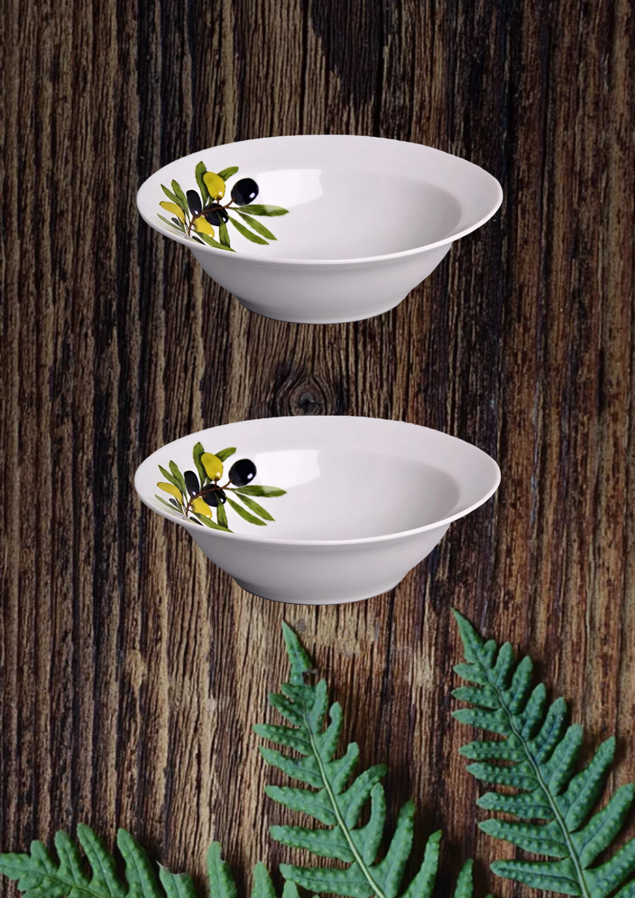 Тарелка глубокая 500 мл. 2 штуки Оливки Дулевский фарфоровый завод