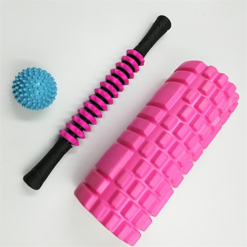 Йога пена вал мышцы Релаксация роликовый костюм Фитнес-ролик теленка langxie палка резиновый стержень массажный набор