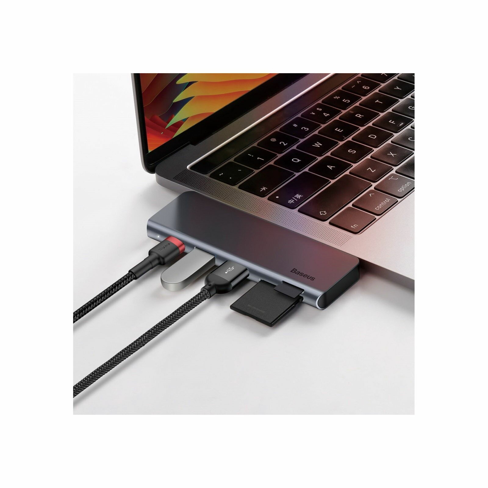 Адаптер-разветвитель, разъёмы кабелей: usb-c/sd, разъёмы: 1 x usb type-c — фото 1